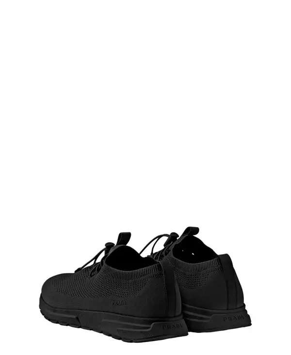 Prada Prax Stretch Knit Sneakers - Black