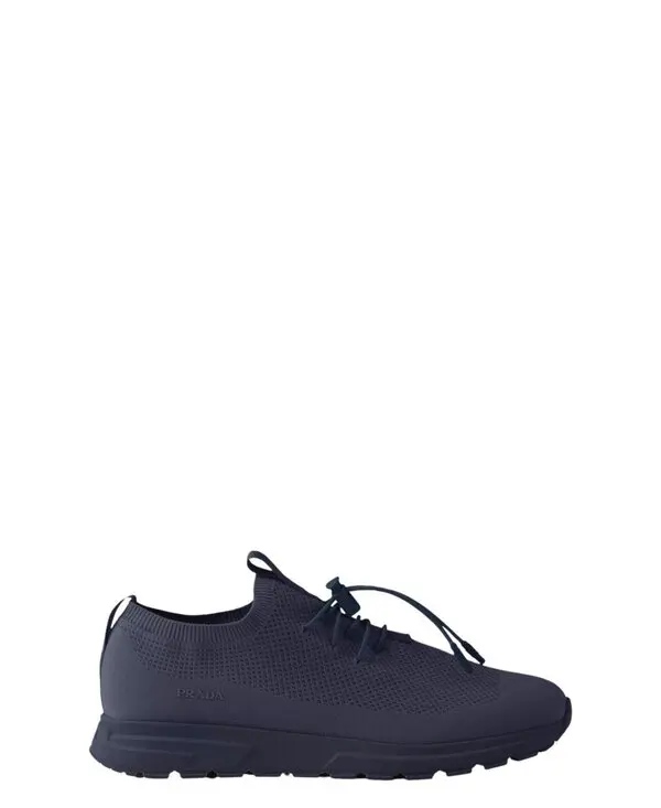 Prada Prax Stretch Knit Sneakers - Blue