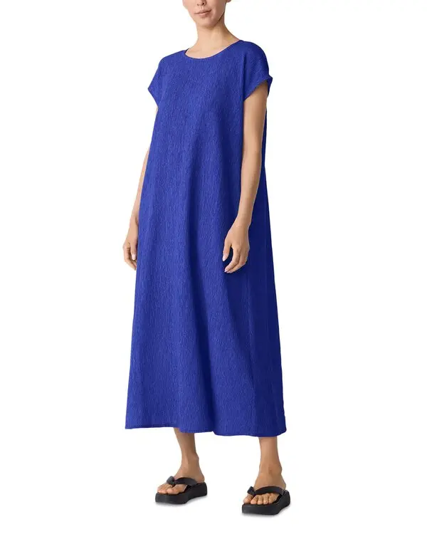 Eileen Fisher Round Neck Midi Dress