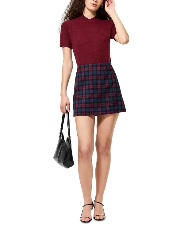 French Connection Melba Plaid Suiting Mini Skirt