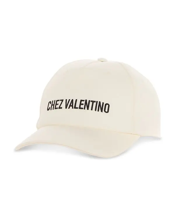 Valentino Garavani Chez Baseball Cap - Ivory/black