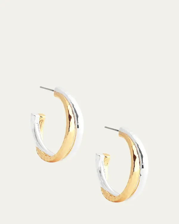 ANABEL ARAM JEWELRY Farrier Mixed Metal Hoop Earrings - Gold/silver