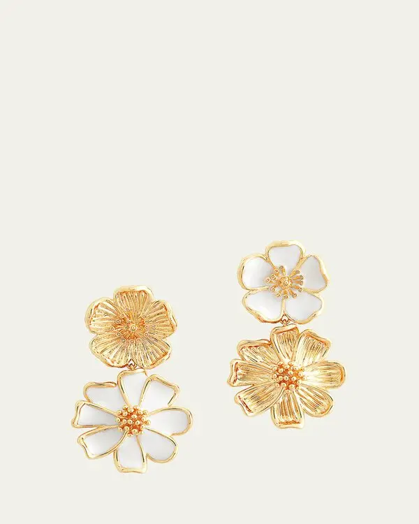 ANABEL ARAM JEWELRY Wildflower Drop Earrings - White