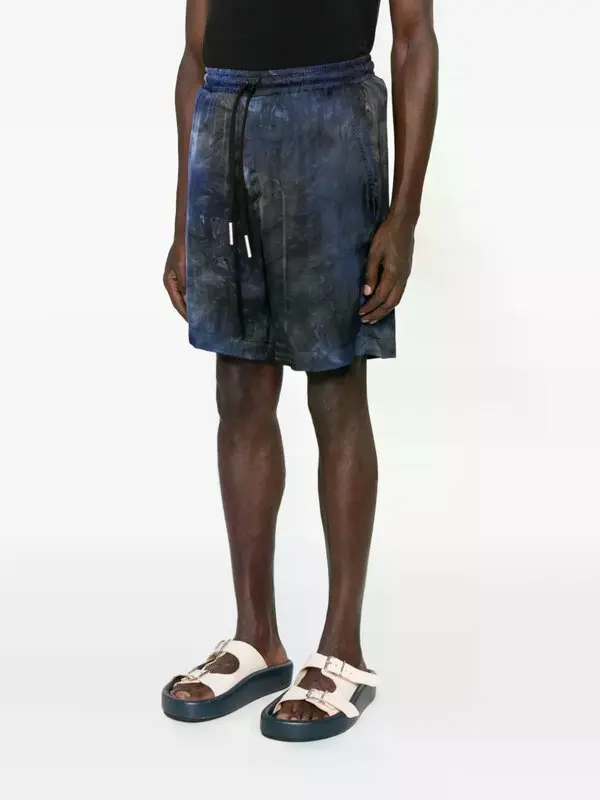 YES LONDON Tie-dye Drawstring Shorts