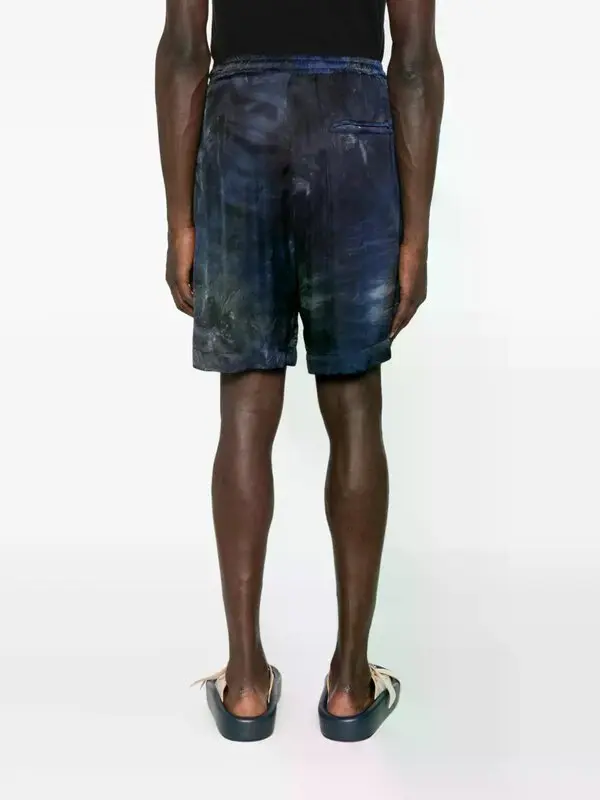 YES LONDON Tie-dye Drawstring Shorts