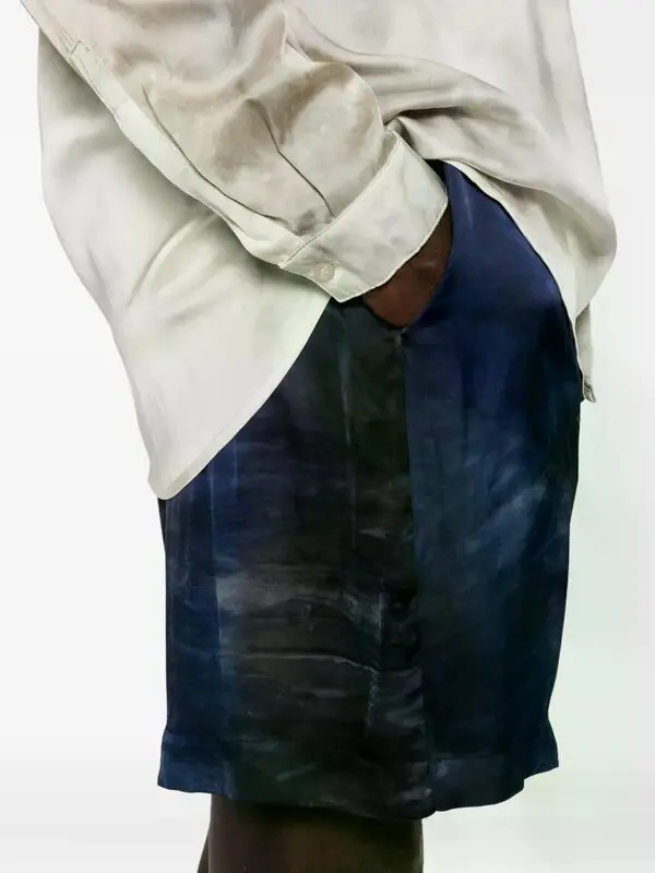 YES LONDON Tie-dye Drawstring Shorts