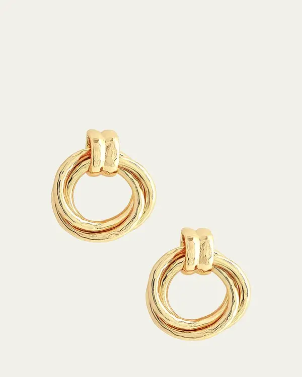 ANABEL ARAM JEWELRY Neptune Triple Ring Earrings - Gold