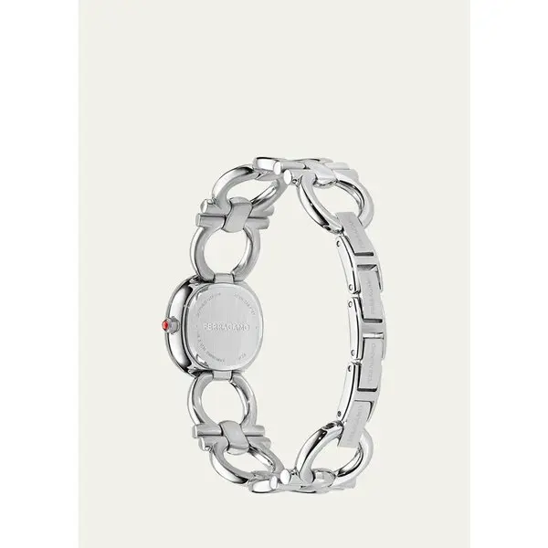 FERRAGAMO Double Gancini 25mm Bracelet Watch - Silver