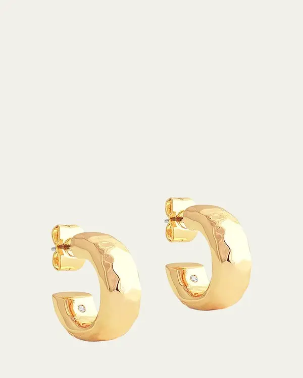 ANABEL ARAM JEWELRY Farrier Huggie Hoop Earrings - Gold
