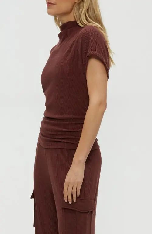 Michael Stars Lara Mock Neck Ribbed Sweater