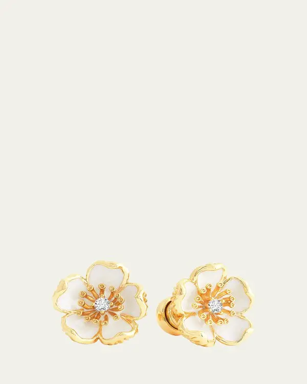 ANABEL ARAM JEWELRY Wildflowers Stud Earrings - White