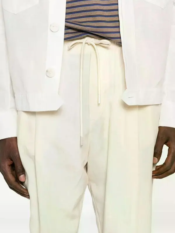 YES LONDON Pleated Drawstring Trousers