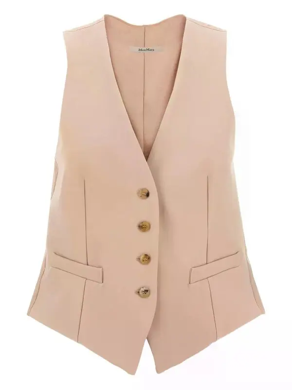 Max Mara Button-fastening Drawstring Vest