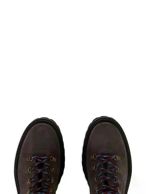 Etro Lace-up Boots With Patterned Collar