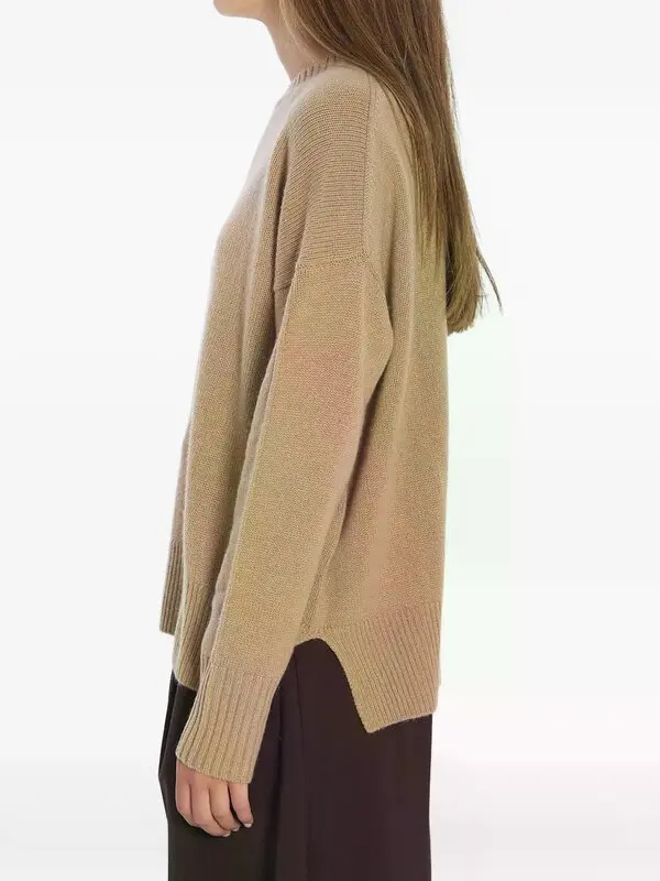 ALLUDE Cashmere Ribbed Sweater With Side Slits