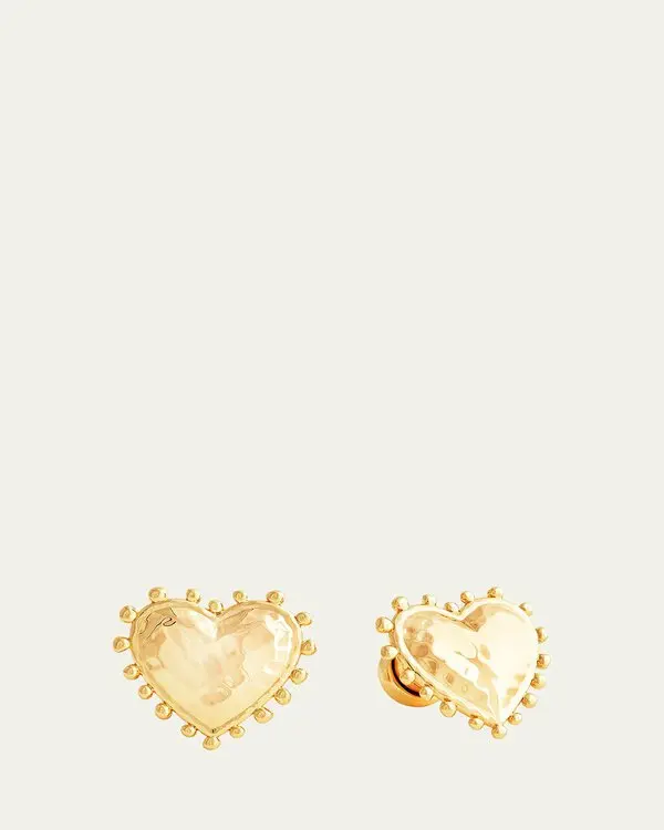 ANABEL ARAM JEWELRY Heart Stud Earrings - Gold