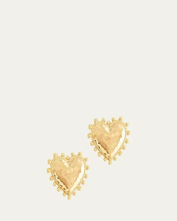 ANABEL ARAM JEWELRY Heart Stud Earrings