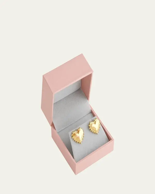 ANABEL ARAM JEWELRY Heart Stud Earrings