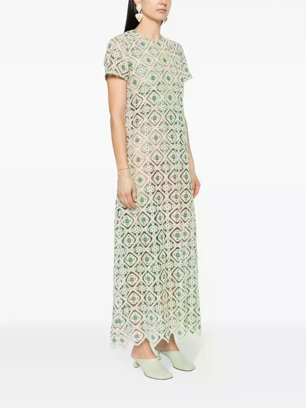 La DoubleJ Swing Macramé Maxi Dress - Neutrals