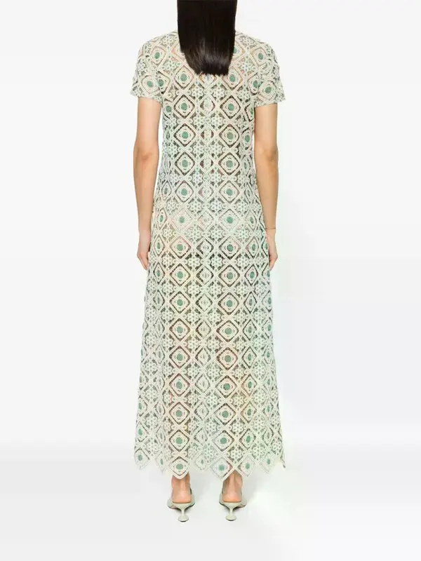 La DoubleJ Swing Macramé Maxi Dress - Neutrals