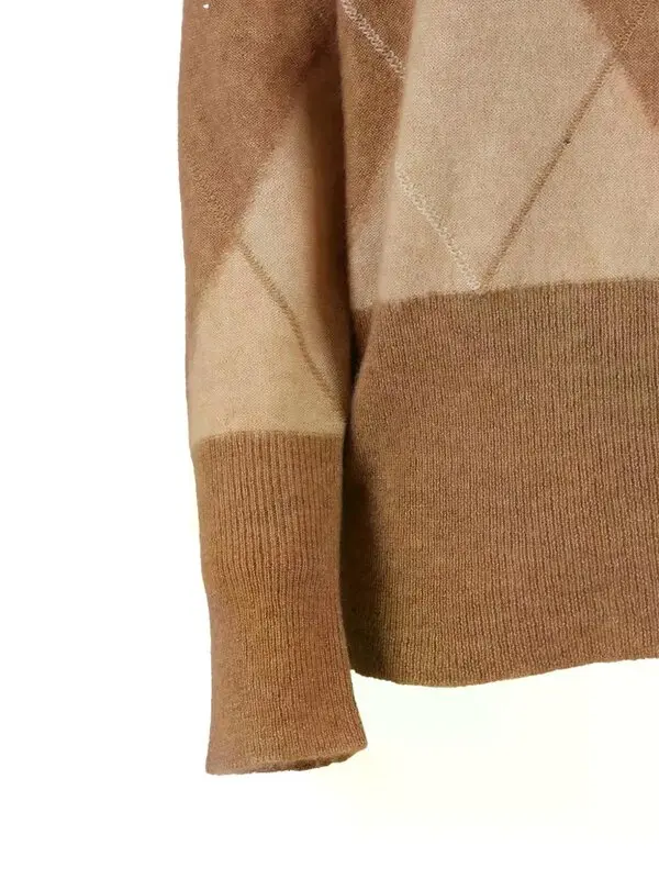 Lorena Antoniazzi Diamond-pattern V-neck Sweater