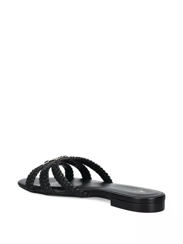Patrizia Pepe Braided Slides - Black