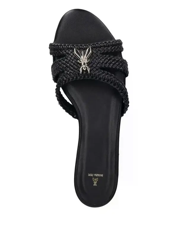 Patrizia Pepe Braided Slides - Black