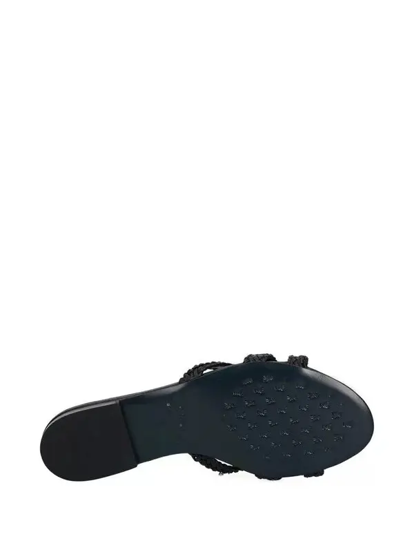 Patrizia Pepe Braided Slides - Black