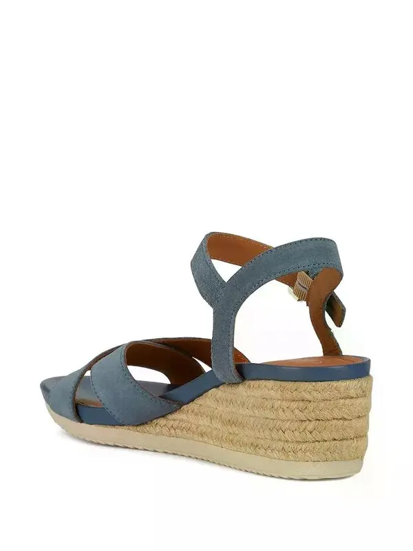 Geox 55mm Crossover Wedge Espadrilles