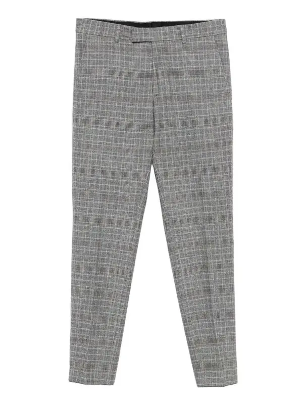 Karl Lagerfeld Checked Flat-front Trousers