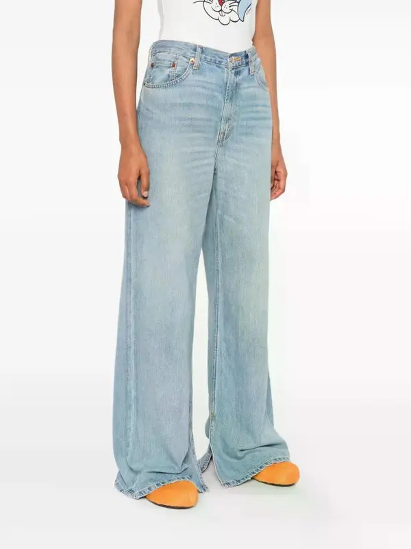 RE/DONE Five-pocket Wide-leg Jeans