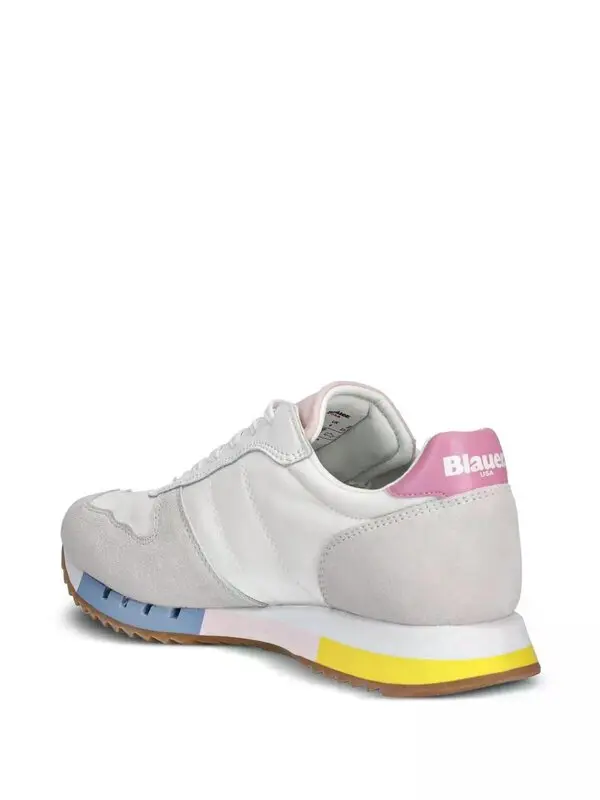 BLAUER. Leather And Suede Panel Sneakers