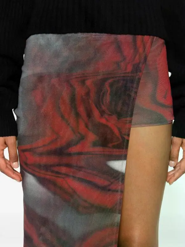 JEAN PAUL GAULTIER Blurry Roses Mini Skort