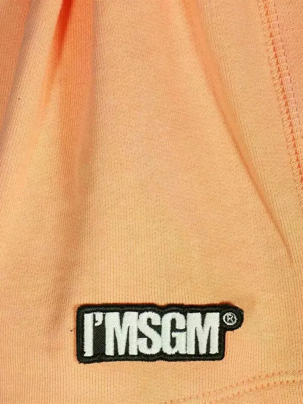 MSGM Logo-patch Track Shorts - Orange