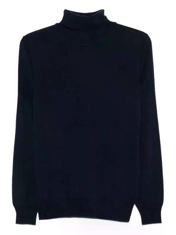 KANGRA Long-sleeve Turtleneck Sweater - Blue