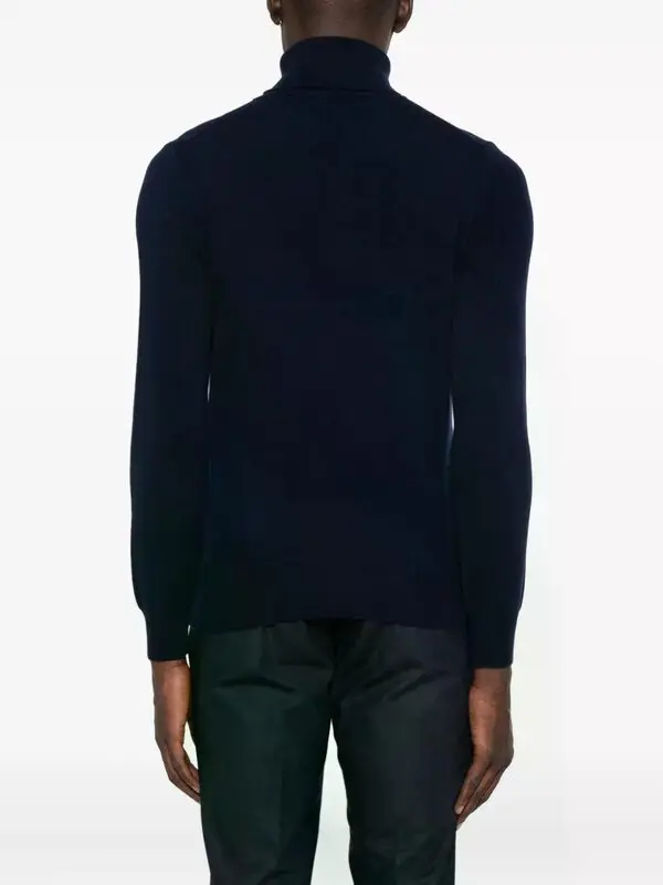 KANGRA Long-sleeve Turtleneck Sweater - Blue