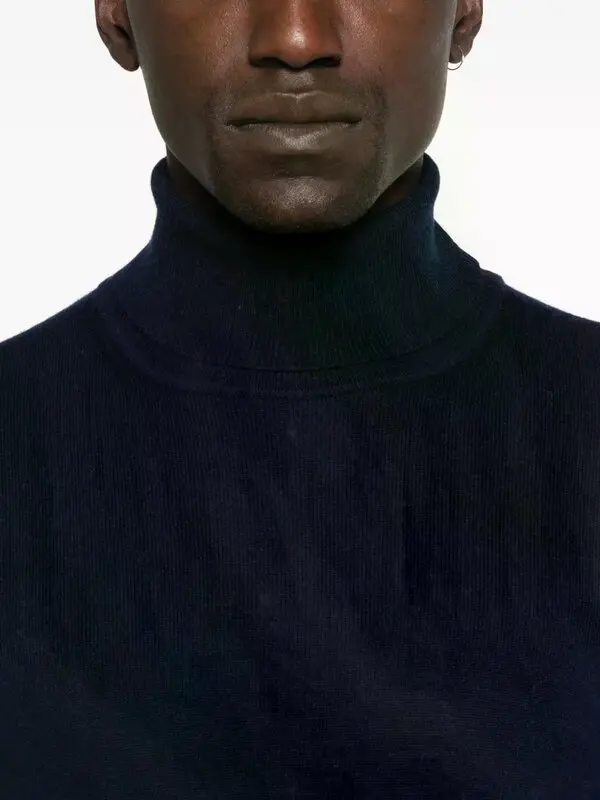 KANGRA Long-sleeve Turtleneck Sweater - Blue