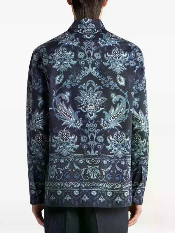 Etro Paisley-print Cotton Shirt - Blue