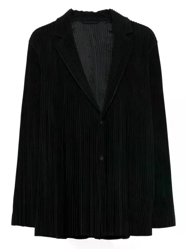 Issey Miyake Pleated Button Blazer - Black