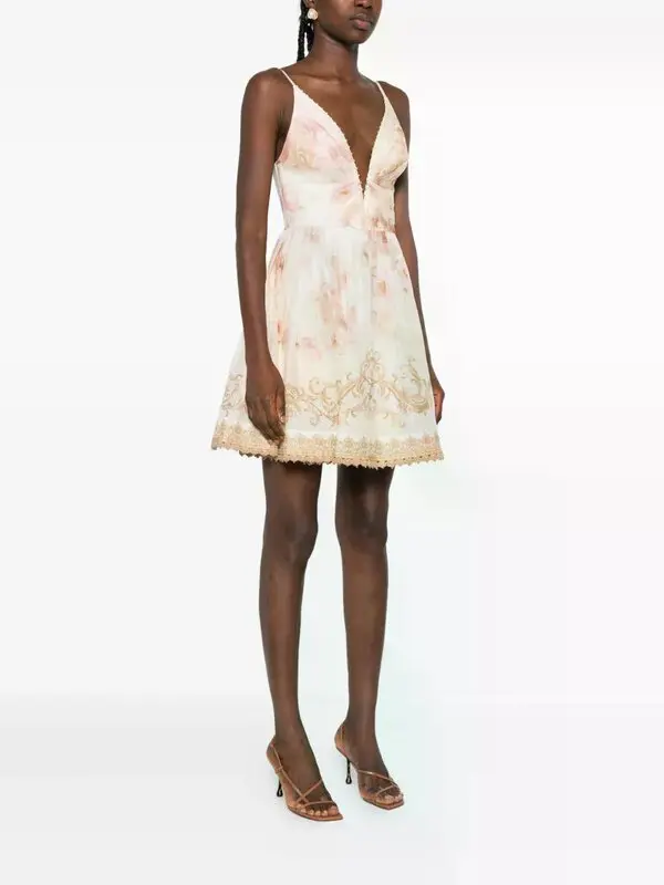 Zimmermann Hypnotic Trimmed Mini Dress
