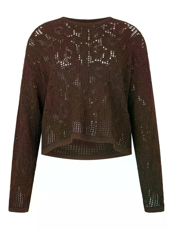 Roberto Cavalli Crochet-effect Patterned Sweater