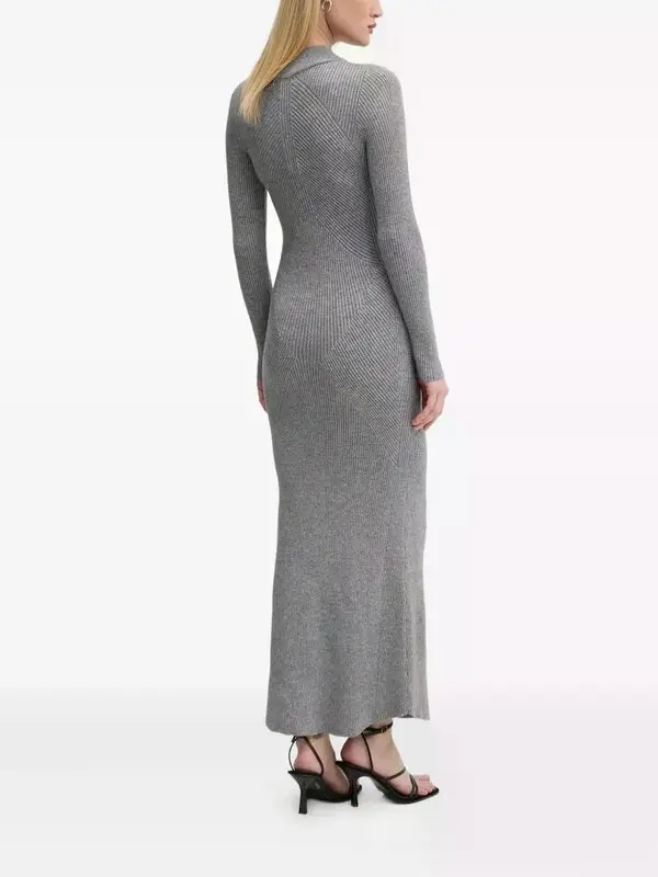 NEVER FULLY DRESSED Ribbed Knit Maxi Dress