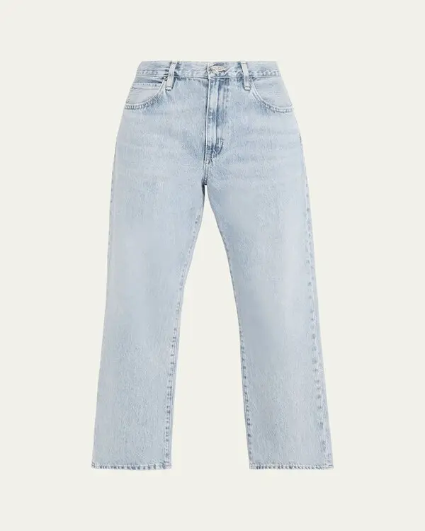 FRAME The Hang Mid-rise Straight Leg Jeans - Air