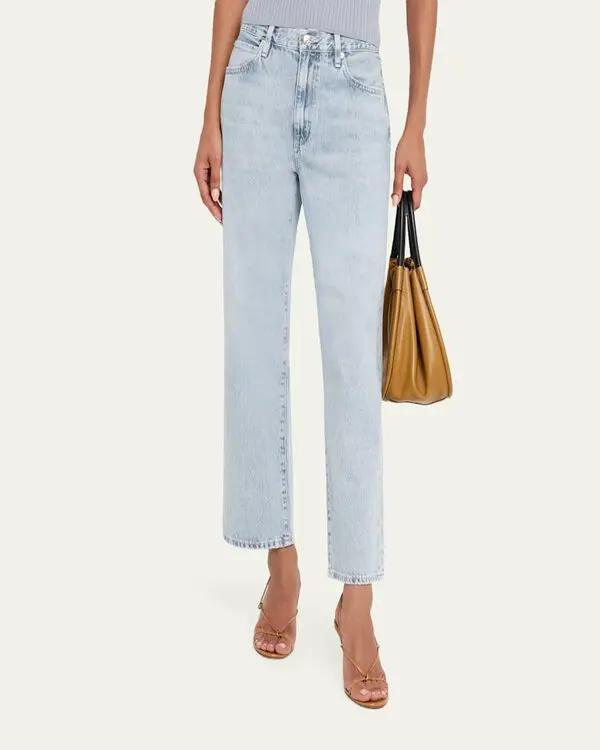 FRAME The Hang Mid-rise Straight Leg Jeans - Air