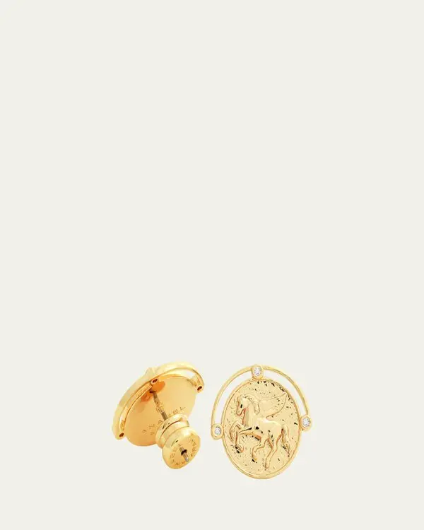 ANABEL ARAM JEWELRY Pegasus Coin Stud Earrings