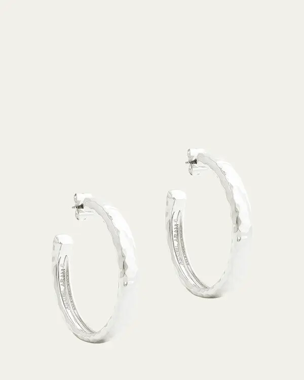 ANABEL ARAM JEWELRY Farrier Medium Hoop Earrings - Silver