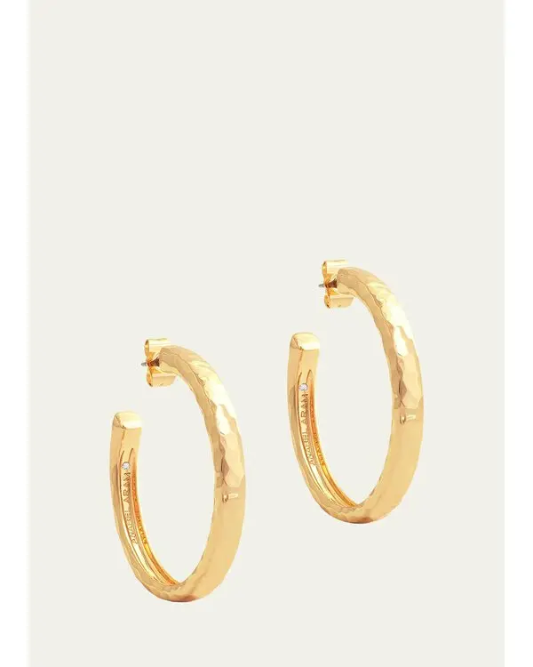 ANABEL ARAM JEWELRY Farrier Medium Hoop Earrings - Yellow