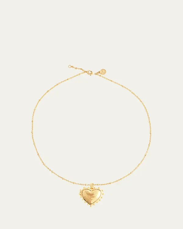ANABEL ARAM JEWELRY Heart Locket Necklace - Gold