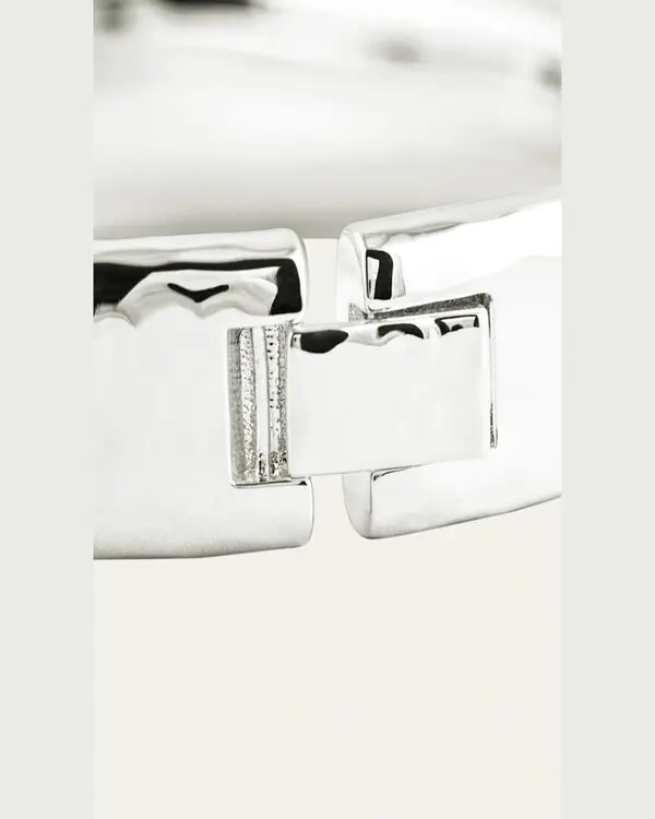 ANABEL ARAM JEWELRY Farrier Hinged Bangle Bracelet - Silver