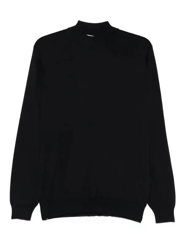 LARDINI Mock-neck Wool Sweater